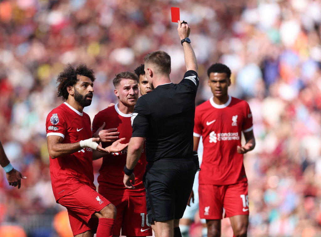 Liverpool players with the most red cards in the last 5 seasons